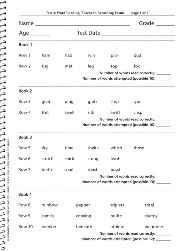 Explode the Code Placement Test - literacyacademy.com